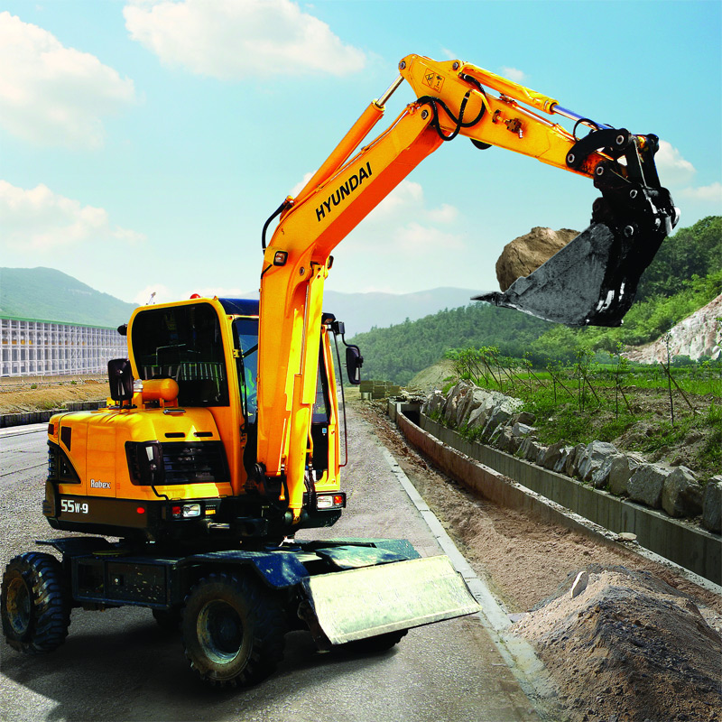 Hyundai R55W-9 Mobilbagger | BaumaschinenVergleich.net